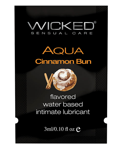 Wicked Sensual Care Aqua Water Based Lubricant - .1 oz Cinnamon Bun ...